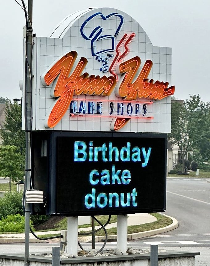 That neon sign doesn't just advertise a bakery—it's a promise of joy that's been kept for generations of Pennsylvanians. 
