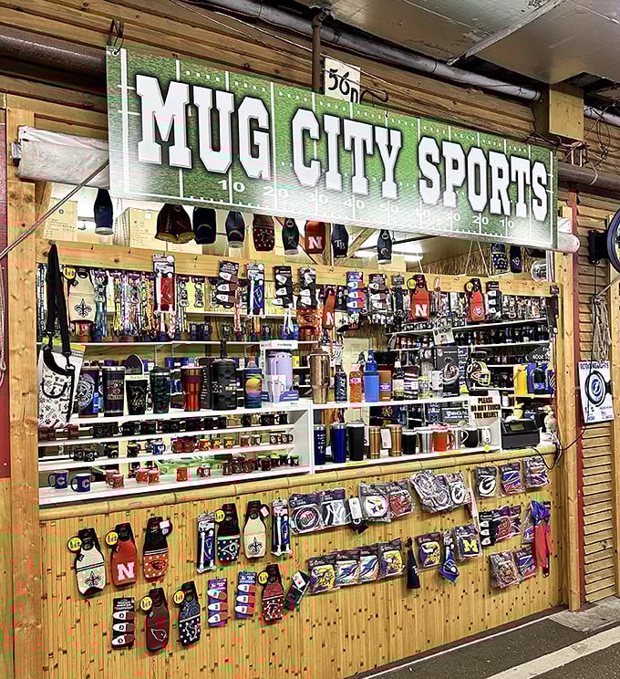 "Mug City Sports" is where die-hard fans find their team spirit in cup form—coffee tastes better with team loyalty.