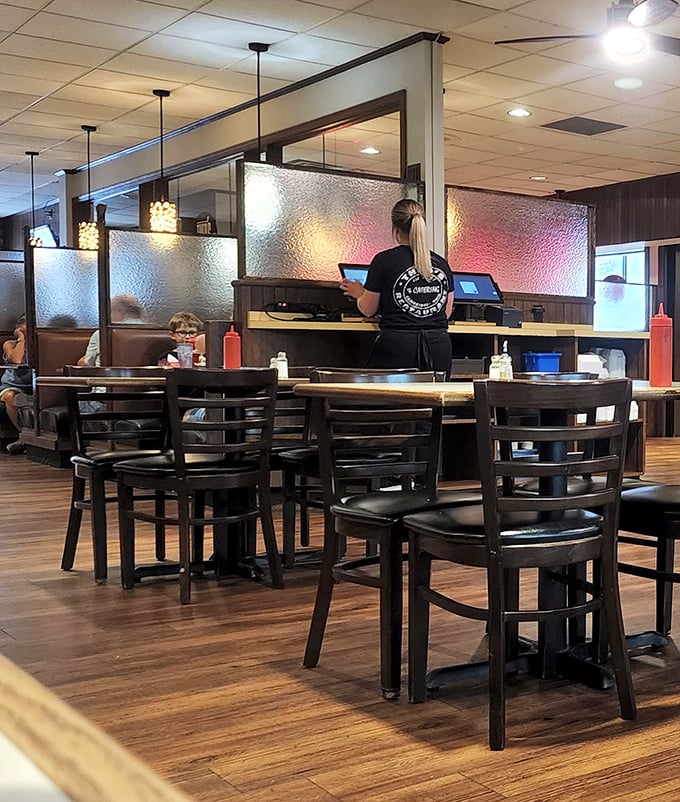 Where the magic happens—staff efficiently orchestrating the dining experience with the practiced rhythm of people who truly know their craft.