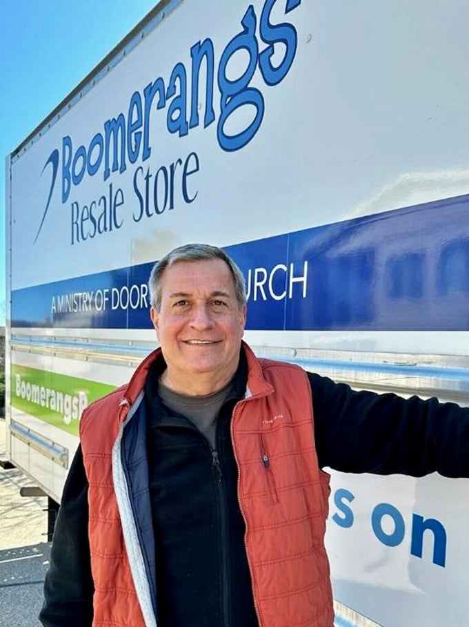 The store appears to be connected to a local church ministry. Community-based thrifting creates a cycle of giving that benefits everyone involved.