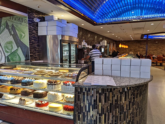 The dessert counter—where calories don't count and "I shouldn't" quickly transforms into "I'll take two slices to go."