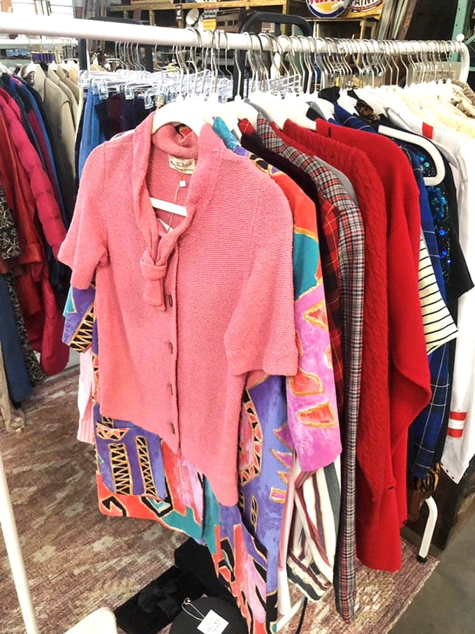 Vintage fashion that proves everything old becomes new again—that pink cardigan is exactly what your daughter would pay triple for at Urban Outfitters today.
