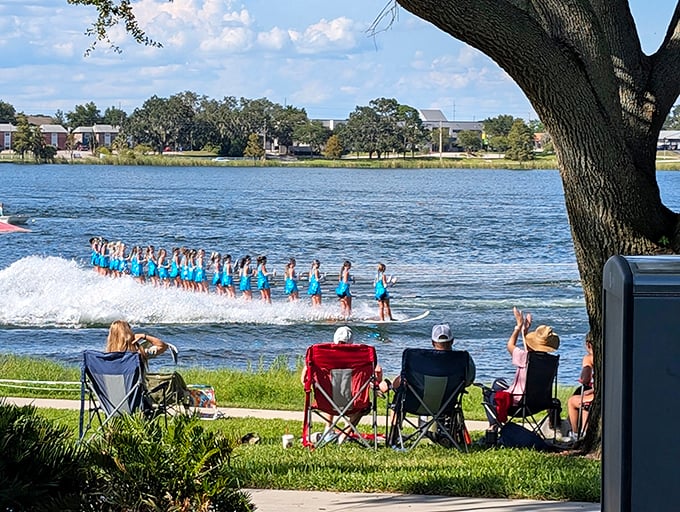Water skiing shows continue Winter Haven's legacy as "The Water Ski Capital of the World"—human pyramids on water that defy both gravity and common sense.