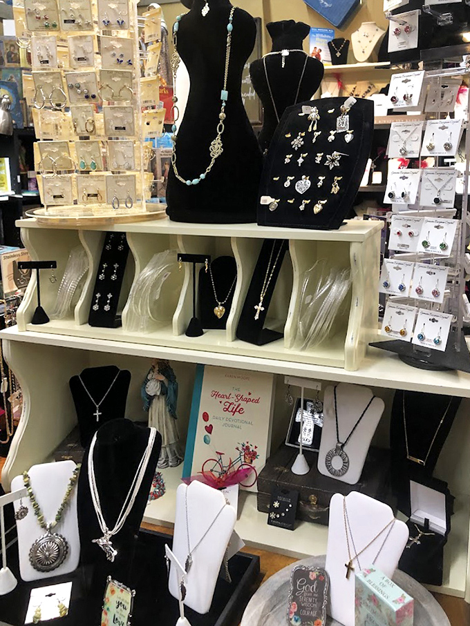 Jewelry displays that transform accessories from mere adornments into personal statements – each piece telling its own story before you even wear it.