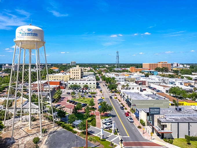 Winter Haven from above reveals the perfect balance – enough development to be convenient, enough nature to be beautiful.
