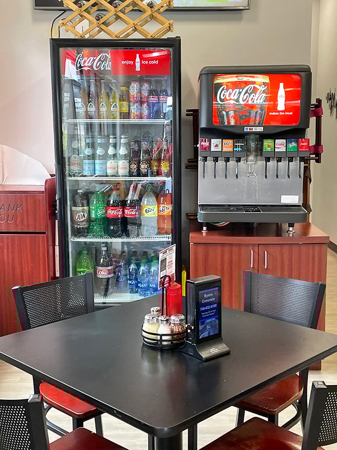 The beverage station isn't just practical—it's the hydration headquarters for your flavor adventure. That table setting isn't just furniture—it's your command center.