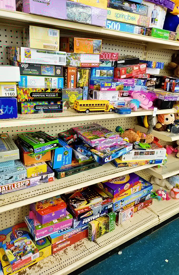 Board game heaven for rainy day enthusiasts. Monopoly arguments and Scrabble victories from the past, ready for new families to create memories.