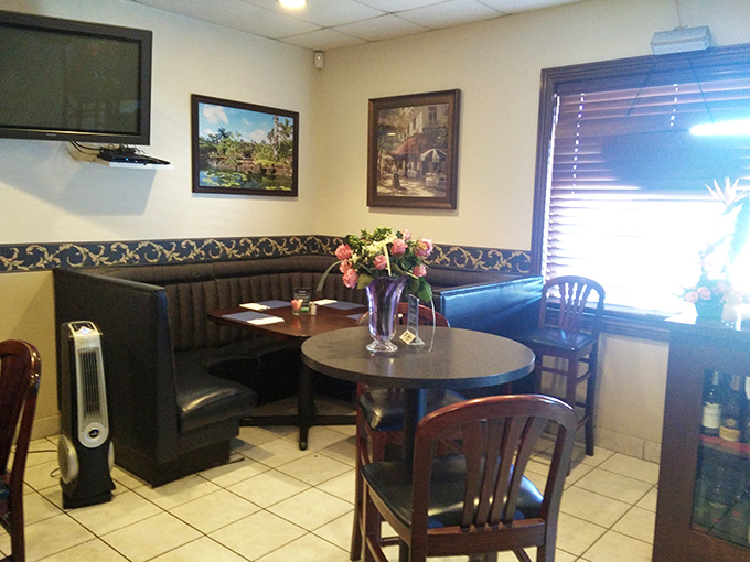 Cozy booths offer the perfect setting for intimate conversations or plotting how to convince the kitchen to share their French onion soup recipe.
