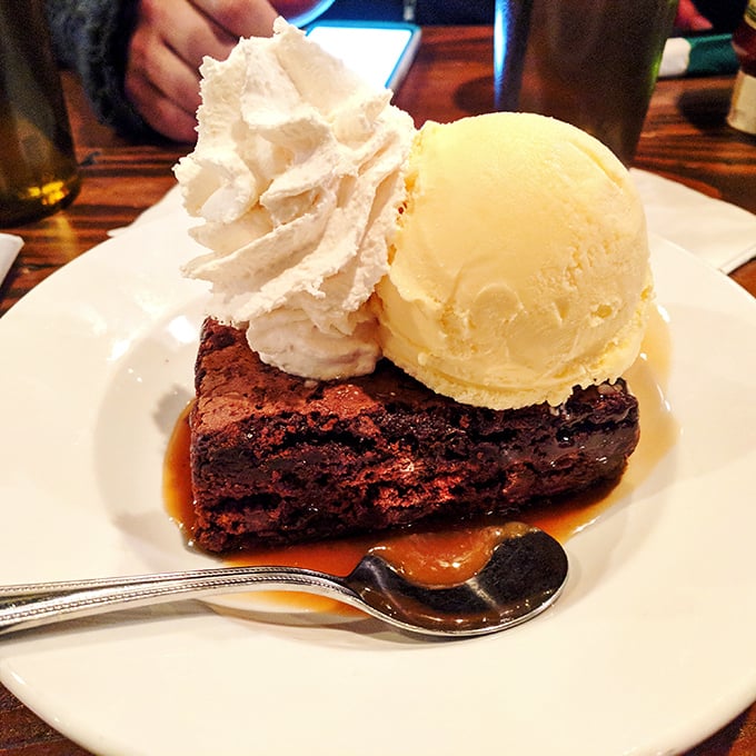 This brownie a la mode creates the perfect hot-cold tension that makes dessert an adventure rather than just a sweet ending.