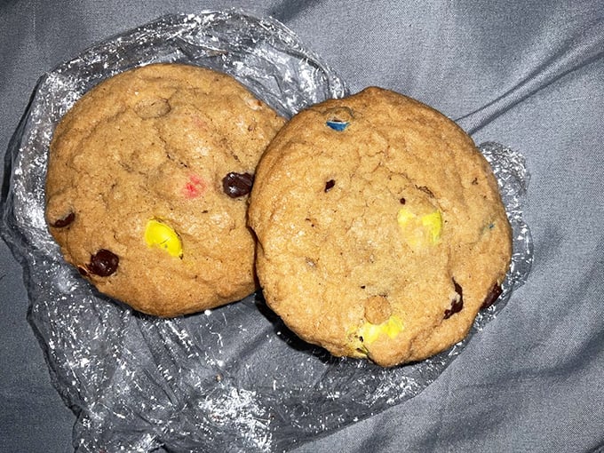 M&M cookies that transport you straight back to childhood – proof that nostalgia is indeed delicious when baked at 350 degrees.