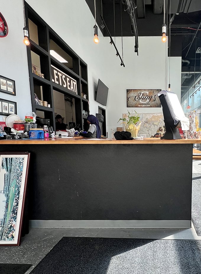 Where sandwich orders are born – this sleek counter is mission control for some of Philadelphia's most satisfying cheesesteak experiences.