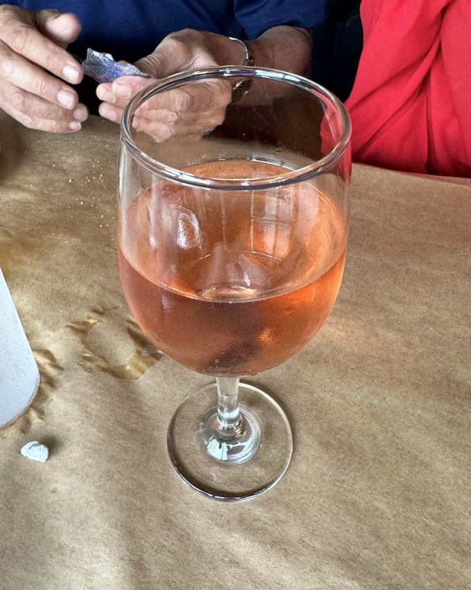 That rosé wine glass holds more than a drink; it holds the promise of a perfect afternoon.