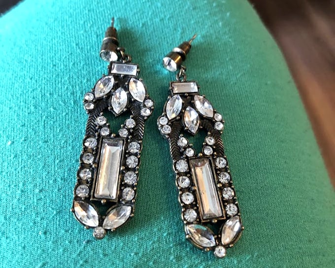 Not all that glitters is expensive. These vintage crystal earrings whisper of glamorous nights out and cost less than your morning latte.
