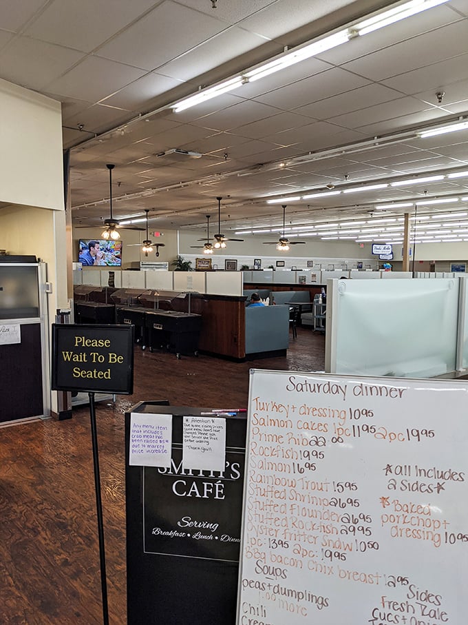 "Please Wait To Be Seated" – three words that promise good things come to those who wait, especially when Saturday's specials are on the board.