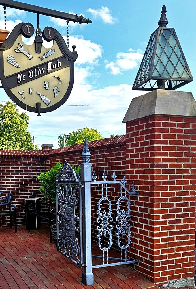 The Ye Olde Pub sign promises libations with a side of nostalgia—the perfect prelude to your supper club adventure.