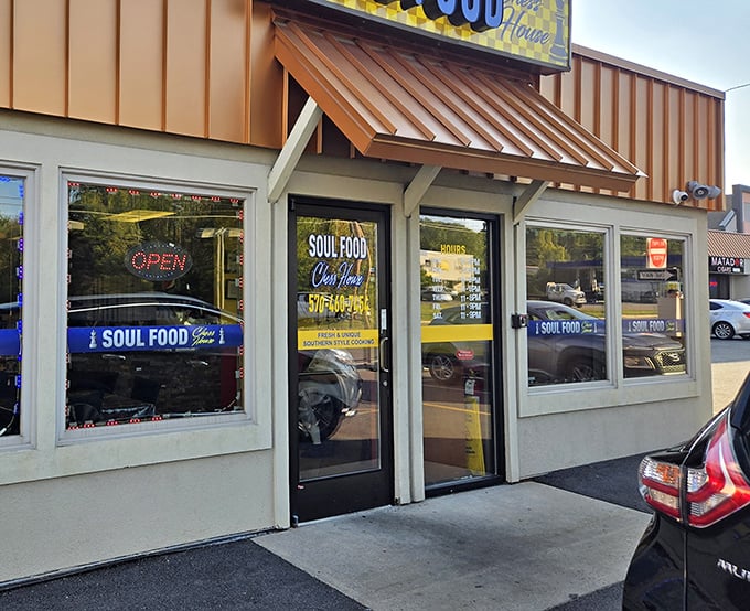 The entrance to flavor paradise—where the only password required is an appetite for soul-satisfying comfort food that'll keep you coming back.