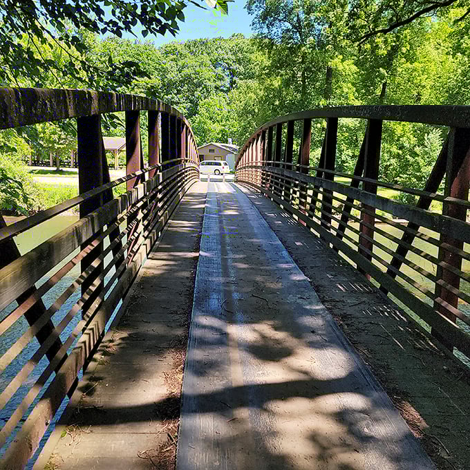 This footbridge connects more than just two pieces of land—it links everyday life to the adventures waiting on the other side.