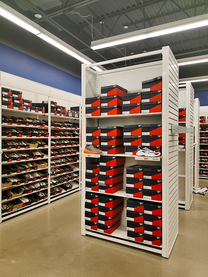 The shoe box fortress—architectural evidence that someone has mastered the art of maximizing storage while minimizing your chances of finding your size.