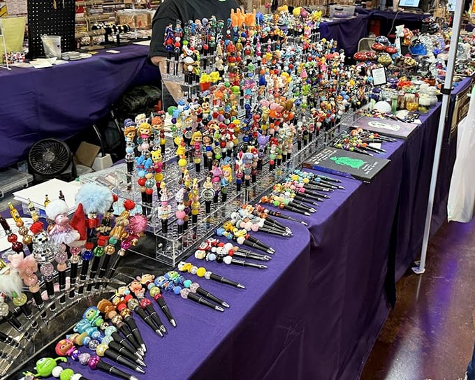 Beaded pen paradise! These functional art pieces make signing checks feel like a special occasion—who knew office supplies could spark joy?