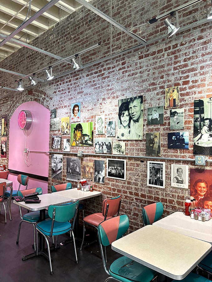 Not just any diner wall—a curated gallery of Pittsburgh memories, served with a side of nostalgia and hotcakes.