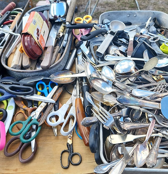 The great silverware migration—where orphaned spoons finally reunite with long-lost forks from across the county.