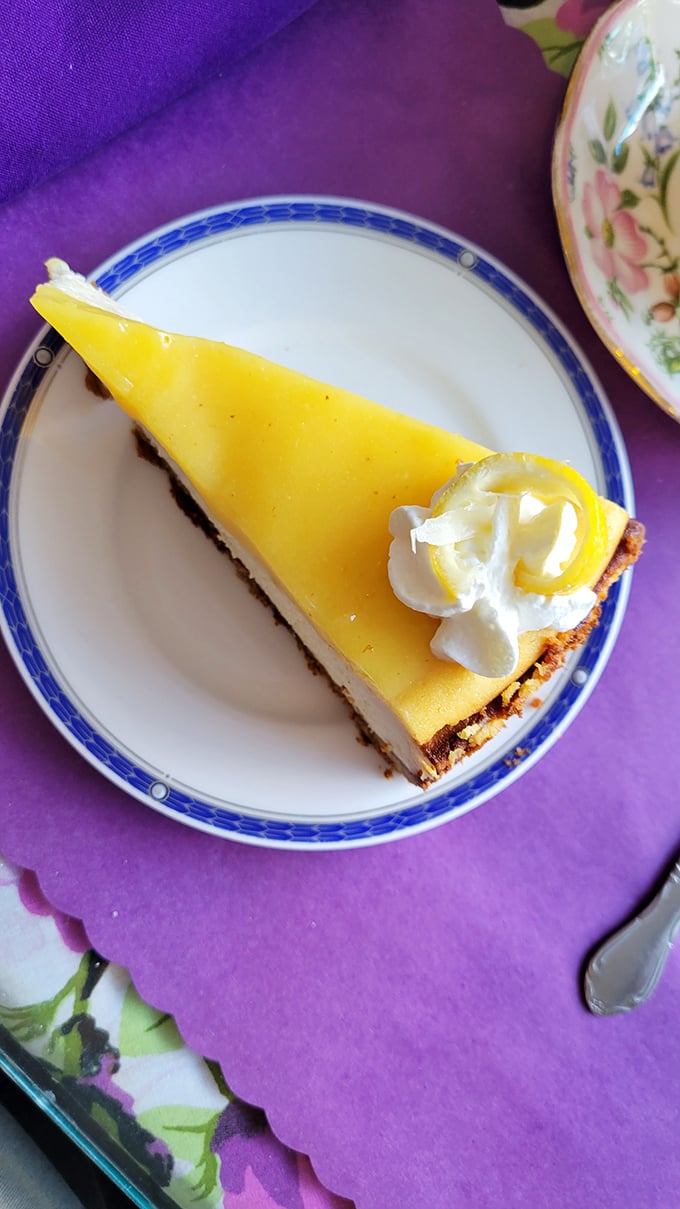 Lemon ricotta cheesecake that whispers sweet nothings about calories not counting when dessert looks this divine.