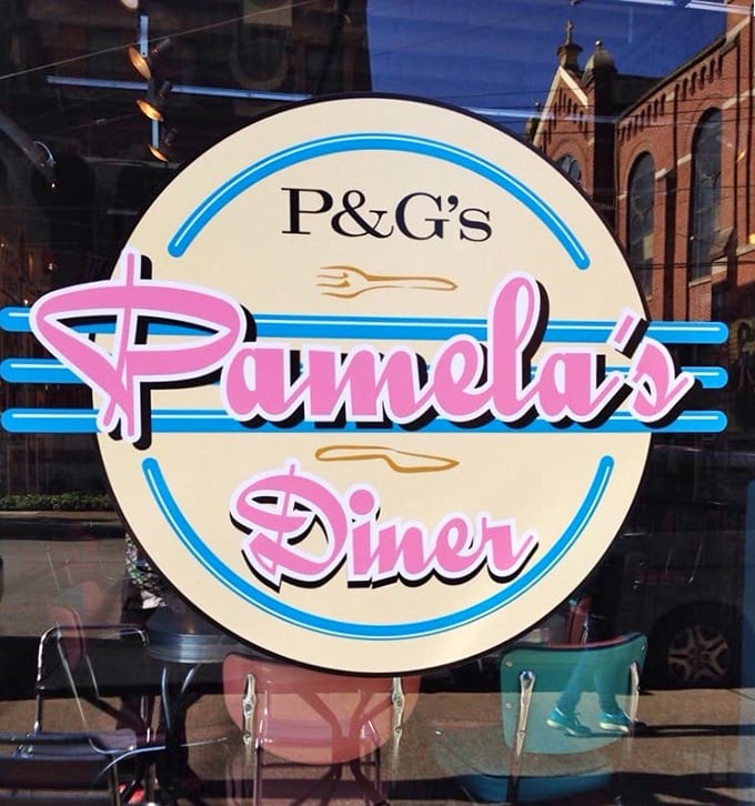 The logo says it all—P&G's Pamela's Diner, where breakfast isn't just a meal, it's practically a Pittsburgh religion.
