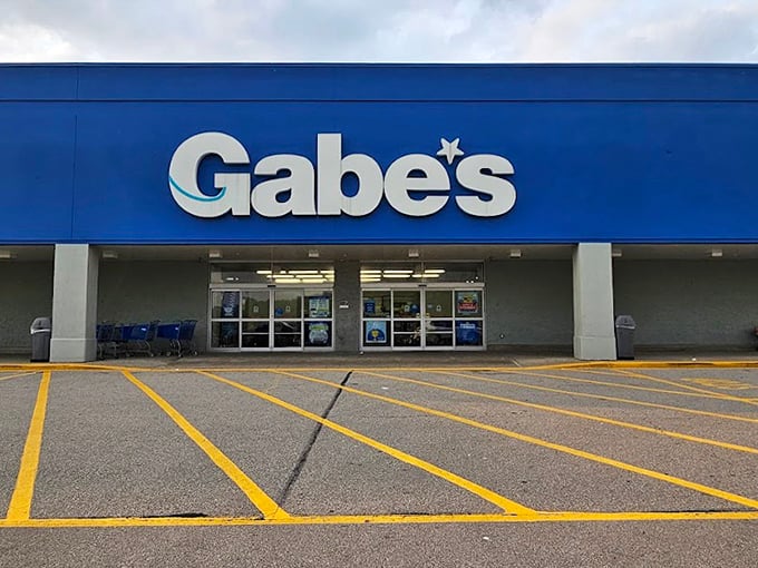 The exterior may be simple, but what lies behind those doors is retail magic—a blue-fronted wonderland of deals waiting to be discovered.