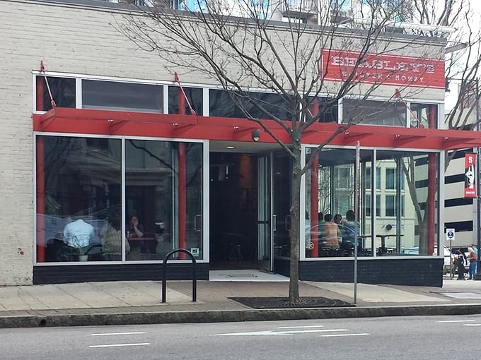 The street view reveals Beasley's modest exterior, proving once again that you should never judge a restaurant by its facade.