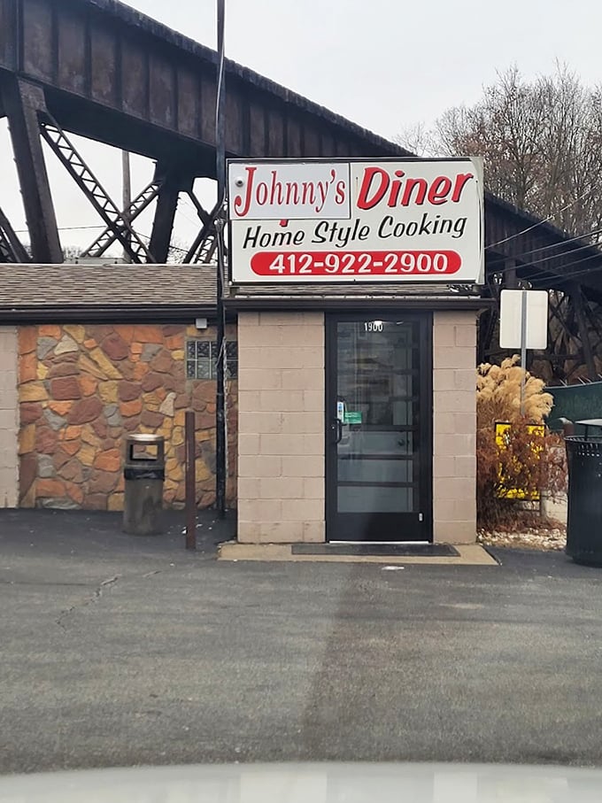 Stone accents and bridge shadows frame this breakfast destination, where industrial Pittsburgh meets down-home comfort food excellence and tradition.