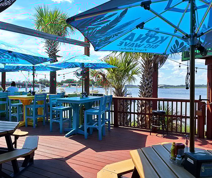 Waterfront dining that reminds you why people move to Florida in the first place – sun-dappled decks, gentle breezes, and endless water views.