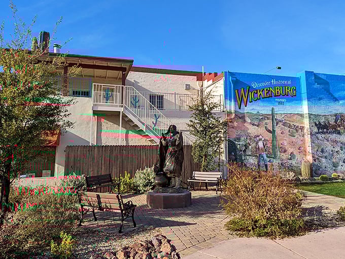 Even the outdoor mural celebrates Wickenburg's heritage – where the Old West meets your breakfast plate.