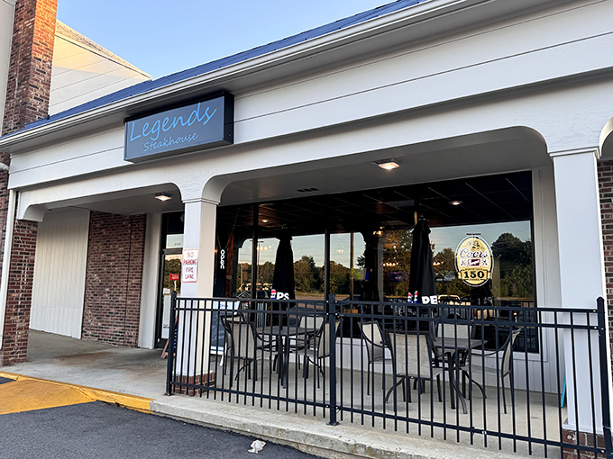 The outdoor seating area offers al fresco dining options for those perfect South Carolina evenings when the weather is as delightful as the food.