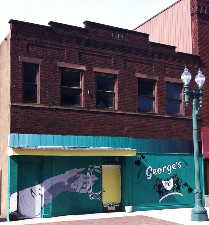 The original façade shows George's more modest beginnings. Like many great stories, this one started with a simple door and a dream. 