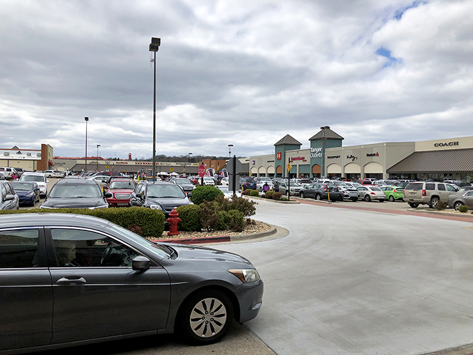 The sprawling parking lot tells the true story – Tanger Outlets isn't just shopping, it's a destination. Even on cloudy days, bargain hunters flock here.