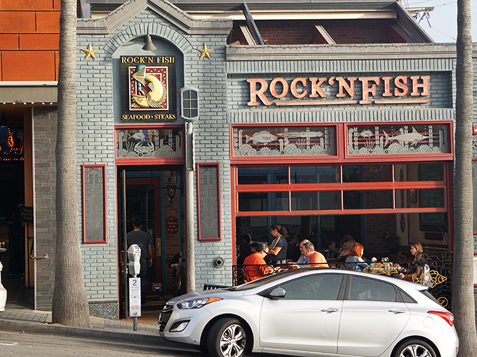 The street view shows why locals keep coming back—it's the perfect blend of beachy casual and "I've got a reservation" special.