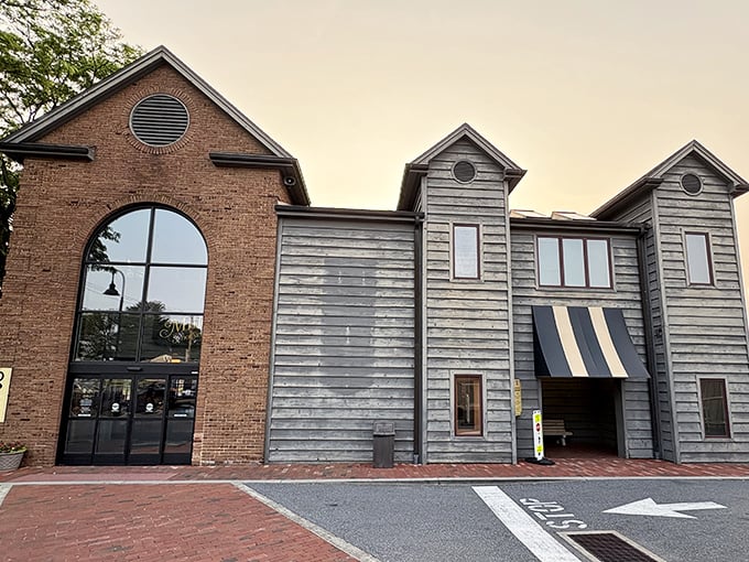The exterior at dusk—when Miller's transforms from daytime dining destination to evening beacon of culinary comfort. Architecture that promises satisfaction within.