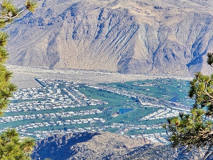 Palm Springs golf courses and neighborhoods look like a miniature model village from up here. The ultimate "birds-eye view" without actually being a bird.