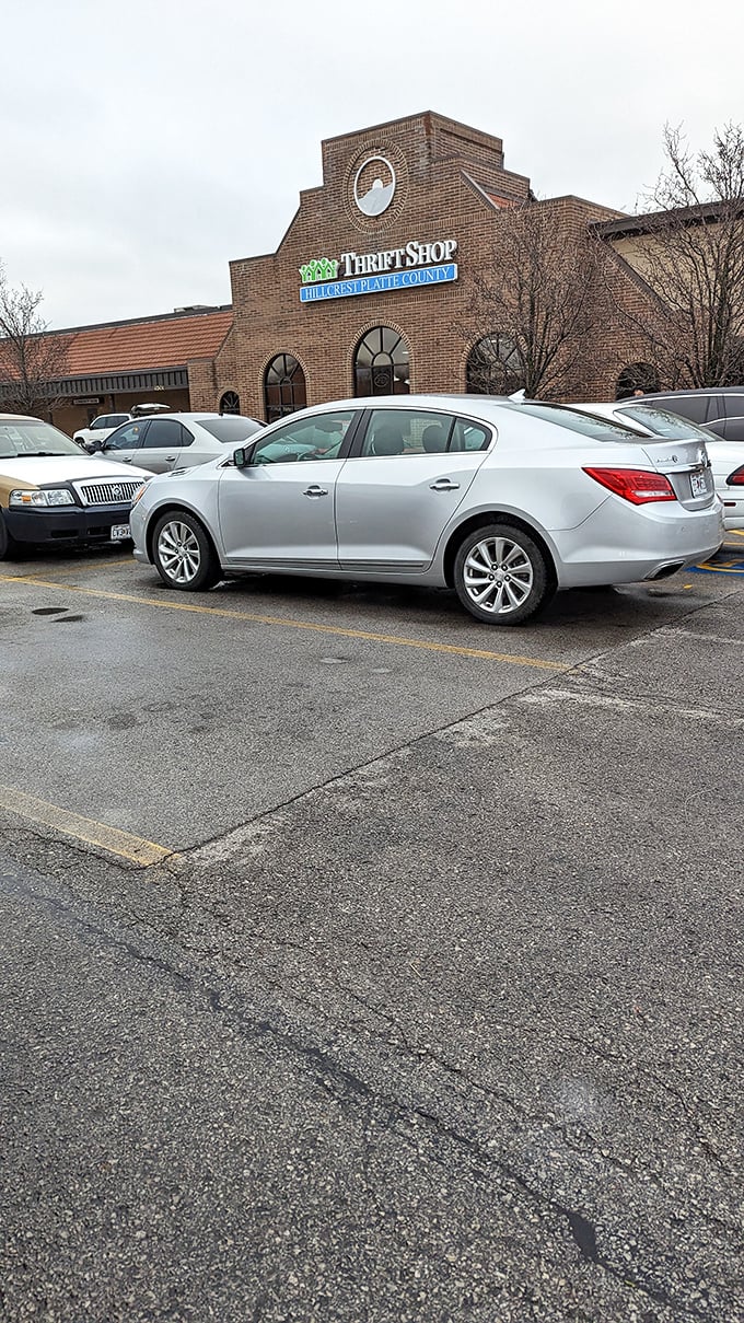 Even on a gray day, the Hillcrest parking lot buzzes with activity—each arriving car bringing potential new homes for waiting treasures inside. 