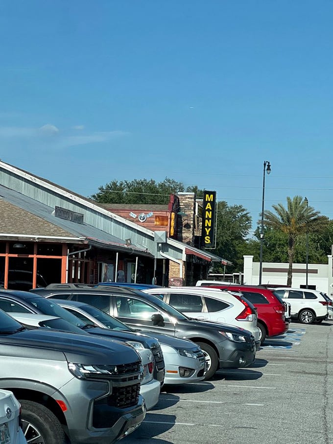 A packed parking lot under Florida's blue sky tells the real story. When locals willingly wait for a table, you know you've found the genuine article.