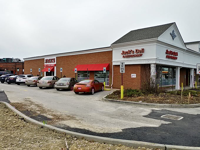 The parking lot fills early and often – a testament to Jack's enduring appeal in a world where restaurant trends come and go like Cleveland weather.