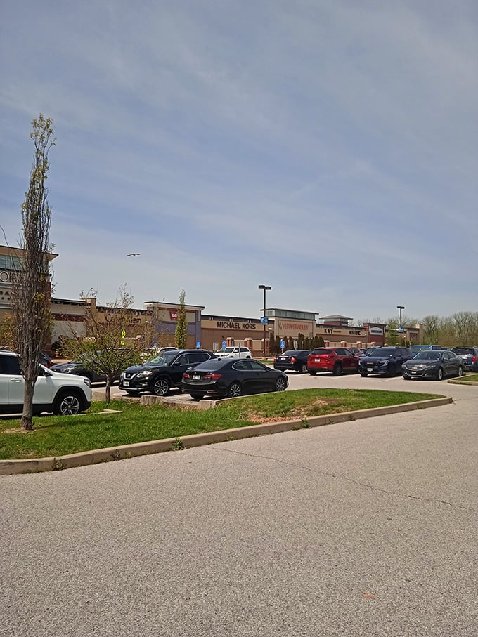 The sprawling parking lot fills with vehicles from across Missouri, each representing a shopper's journey to the promised land of retail discounts.