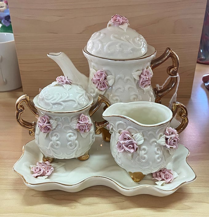 Delicate beauty in every pour. This tea set wasn't just for serving Earl Grey—it was for creating moments of connection and conversation.