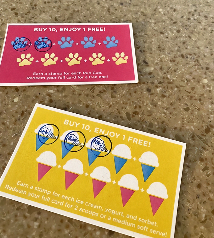 The loyalty program cards reveal the truth about Antney's—once is never enough, and they're counting on your inevitable return.