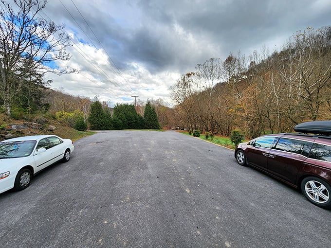 Parking with a view! Even the lot at Clinch River State Park offers a glimpse of the surrounding mountains—nature's version of valet service.