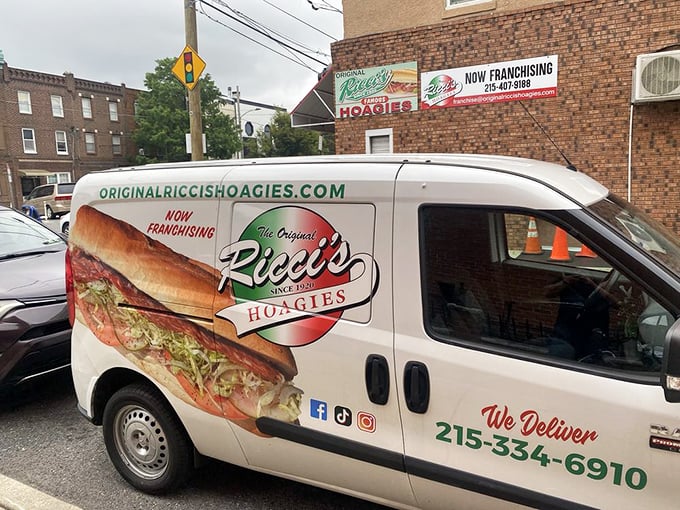 The delivery van spreads the gospel of great hoagies throughout Philadelphia—a mobile ambassador of Italian sandwich diplomacy.
