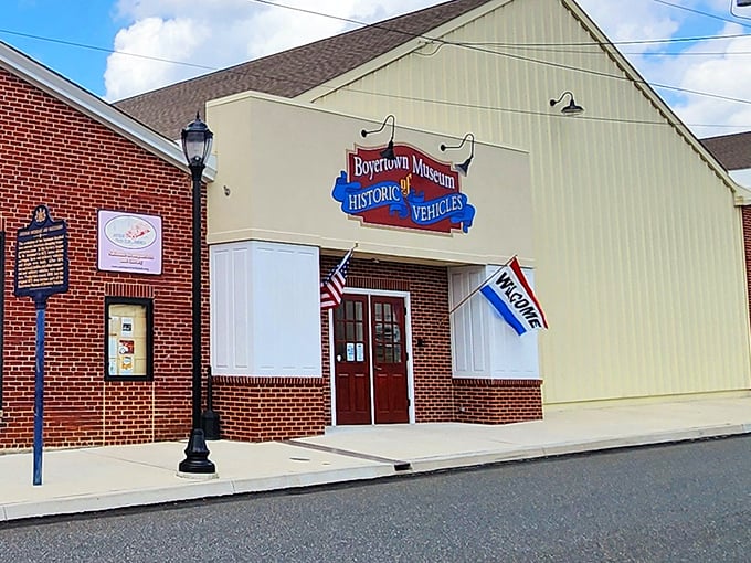 The museum's welcoming façade invites visitors to step back in time, no flux capacitor required—just curiosity and an appreciation for Pennsylvania's automotive heritage.