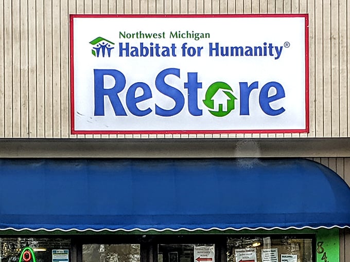 The sign says ReStore, but what it really means is "opportunity headquarters" where your dollar stretches and your home benefits.