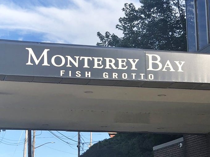 The sign that launched a thousand road trips. Simple, elegant, and promising seafood worth traveling for—Monterey Bay Fish Grotto delivers on that promise.