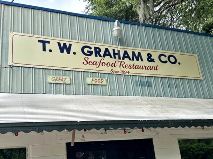 "Great Food" isn't just a sign—it's a promise T.W. Graham has been keeping since 1894. Sometimes the simplest statements are the most accurate.